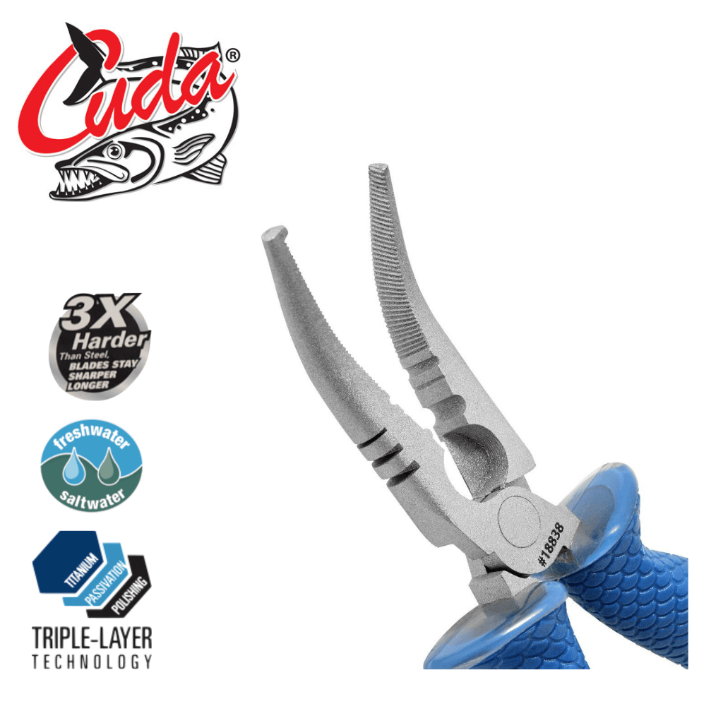 Cuda 7" Bent nose Split Ring Plier
