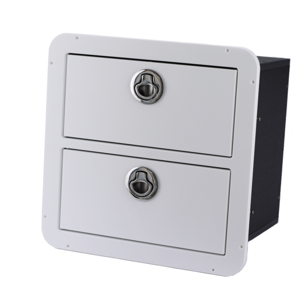 2 Drawer Boat Tackle Storage | Cutout Size 350W x 350H