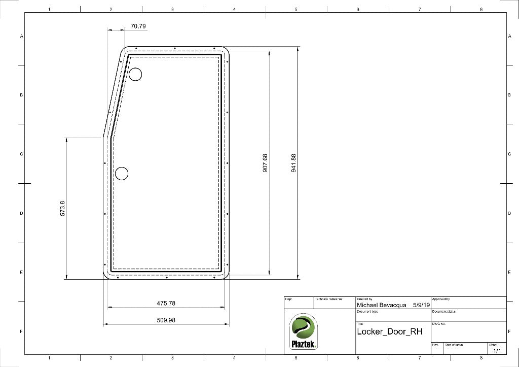 Boat Locker Doors Single RH